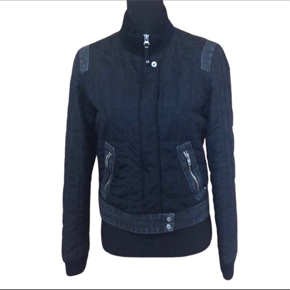 UNIONBAY | Jackets & Coats | Unionbay Black Moto Denim Accents Jacket ...